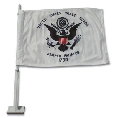 China Outdoor Automotive Window Flags 11x18 Inch And Bracket Flag On Car Window for sale