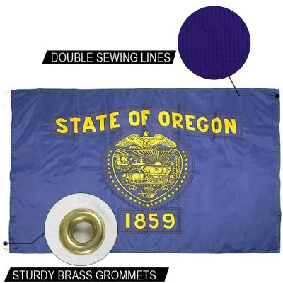 China State of Oregon Flag 3x5 ft Outdoor Heavy duty Dupont Nylon US Flags Strong Canvas Heading and  Brass Grommets for sale