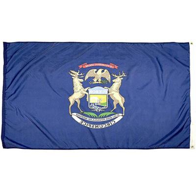 Cina 3x5 Ft Stato del Michigan bandiera esterno Dupont Nylon US bandiere resistenti all'acqua in vendita