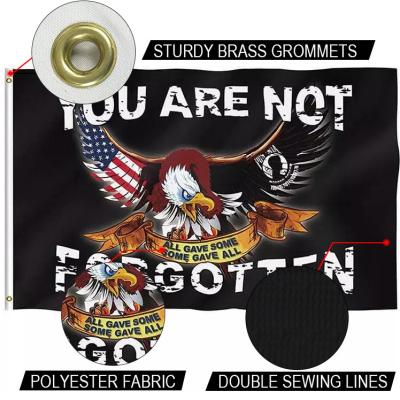 中国 POWMIA フラグ 3 x 5' ニットポリエステル シングル リバース カスタム フラグ デジタル印刷 販売のため