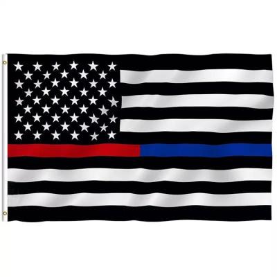 중국 단일 역직 넥타이 폴리에스터 얇은 파랑과 빨간 선 깃발 방수 판매용