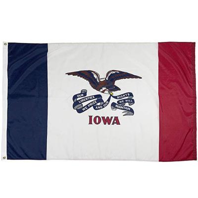 Cina Materiali resistenti Bandiera dell'Iowa Uso versatile Cuciture di precisione in vendita