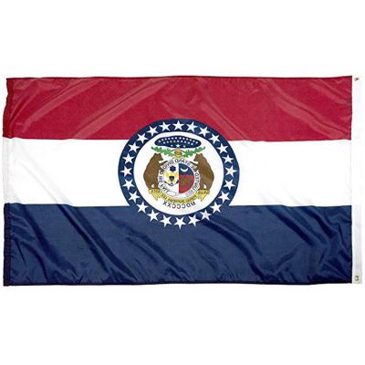 China Customizable Heavy-Duty Nylon Missouri Flag Tear-resistant UV-proof for sale