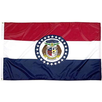 China Customizable Heavy-Duty Nylon Missouri Flag Tear-resistant UV-proof for sale