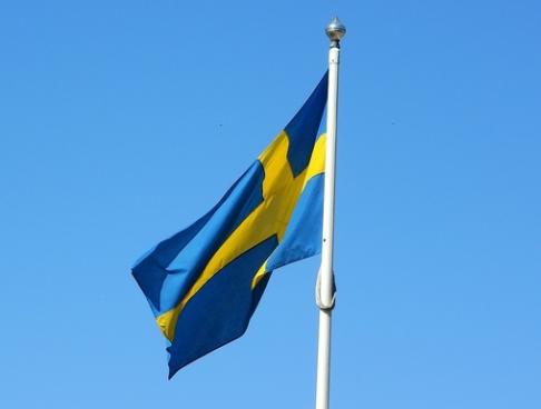Sweden flag sample with high-quality silk screen printing