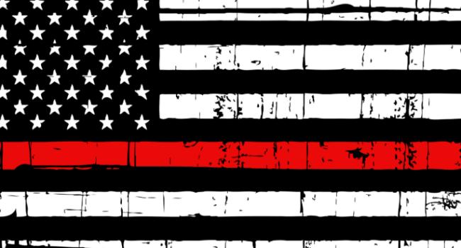 Thin Red Line Flag product image showing front view