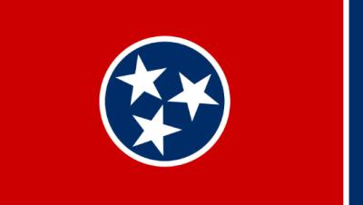 China Tennessee State Flag Heavyweight Dupont Nylon Embroidered Star Brass Grommets for sale