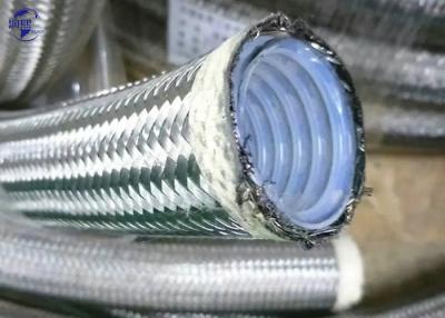 China SAE 100 R14 2 Metal de aço inoxidável 304 coberta trançada mangueira de plástico PTFE flexível à venda