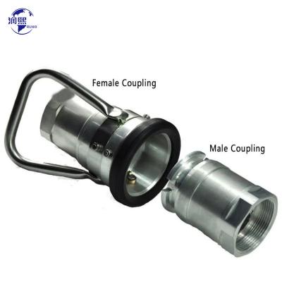 China 1 - 4 inch Industrial Hose Fittings SS Messing Aluminium Dry Break Disconnect Couplings Te koop