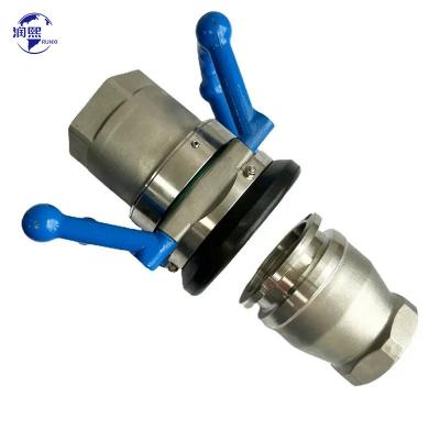 China 1 - 4 inch Industrial Hose Fittings SS Messing Aluminium Dry Break Disconnect Couplings Te koop
