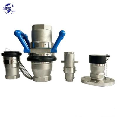 China 1 - 4 inch Industrial Hose Fittings SS Messing Aluminium Dry Break Disconnect Couplings Te koop