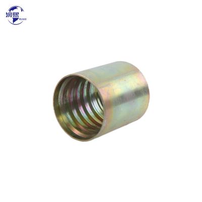 China Galvanized Steel Hydraulic Hose Crimp Ferrules High Pressure Rubber Hose Assembly for sale