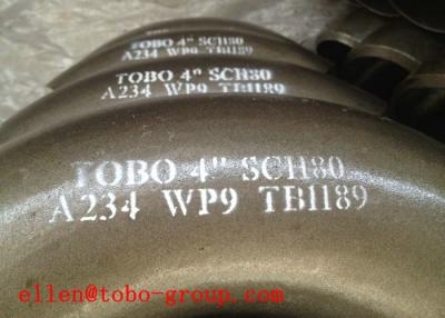 China TOBO STEEL Group S/40S (9.53mm) 90 Degree 15Mo3 Mitered Elbow clad with 317L for sale