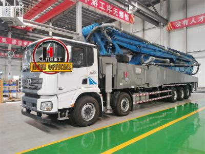Cina JIUHE basso consumo di carburante HB58K Grande pompa per calcestruzzo camion 58m camion montato pompa per calcestruzzo grande pompa per calcestruzzo in vendita