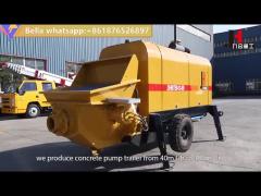 HBT40m3/H 50m3/H 60m3/H 80m3/H Concrete Trailer Pump For Concrete Pumping Work