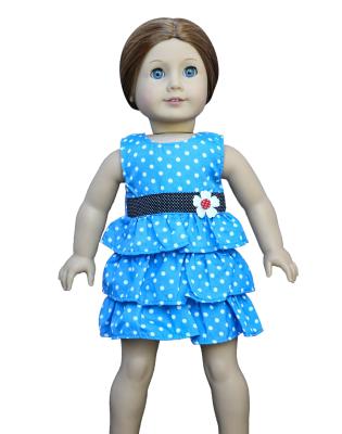 China Schwarzer Fleck, blaues abgestuftes Kleid, nettes Haar-Band, Kleidermadame Alexander Dolls der Puppen-18inch zu verkaufen