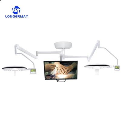 China Led surgical lights prices with camera double head celling veterinary use surgery lamps good prices for sale