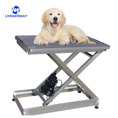 China Veterinary equipment Stainless steel Electric Lifting flat panel treatment table electrical operating table for sale