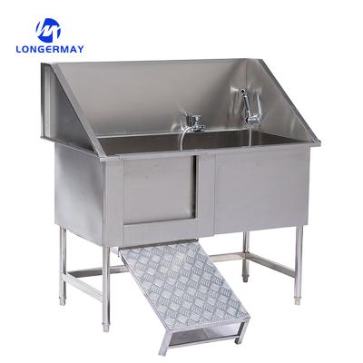 China Stainless steel pet bathtub dog washing station grooming bath for sale