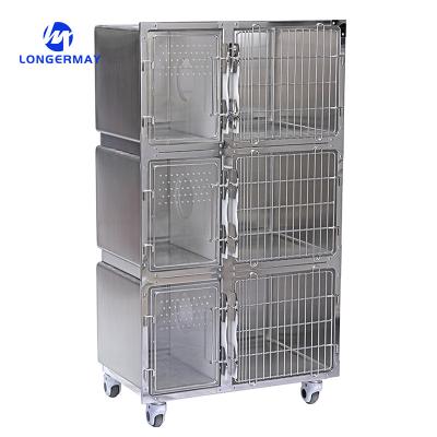 China Veterinary Dog Cat Cage Bank Stainless Steel Dog Cage for  Injection for sale
