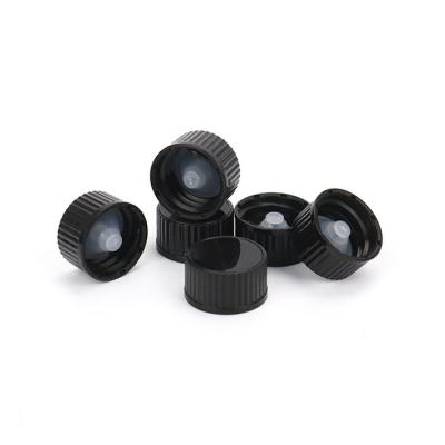 China 18-400, 18-415, 20-400, 24-415, 28-415,24-400, 28-400 Black Phenolic Cap With PE Poly-Seal Liner For Aromatherapy Essential Oil Bottles for sale