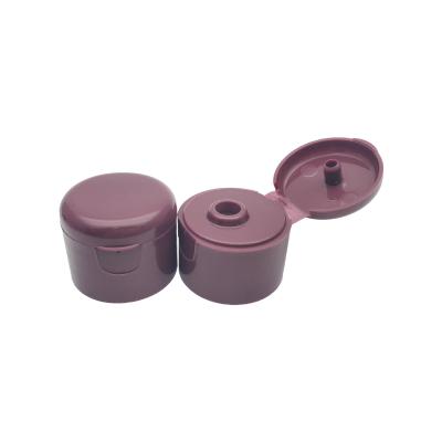 China 24mm Brown PP Plastic Smooth Flip Top Cap for sale