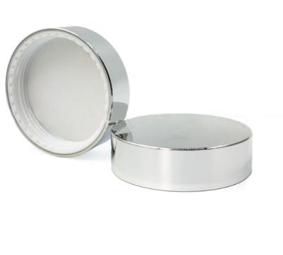 China 30g 50g double-layer plastic cap/cover for cream jar/bottle  electroplating plastic Cosmetics screw cap for sale