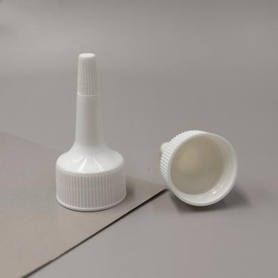 China 24/410 Plastic pointed mouth cap plastic dropper cap white dropper tip cap for sale