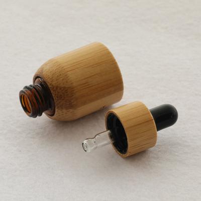 China Mini 2ml Dropper Bottle with Natural Bamboo Cap for sale