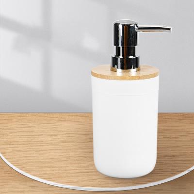 China Wholesale Custom Logo Empty Hand Sanitizer Bottle 200ml 280ml Shampoo Bottle Conditioner With Bamboo Cap for sale