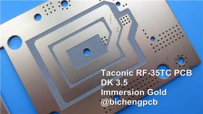 China Taconic PCB Built on RF-35TC 20mil 0.508mm with Black Solder Mask and Immersion Gold for Power Amplifiers for sale