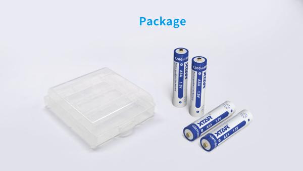 Quality 46g XTAR Battery 1200+ Cycles Industrial 1.5 volt aaa rechargeable battery for sale
