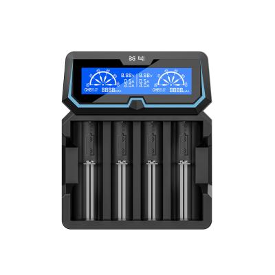 China USB  XTAR X4 4 Bay LCD Smart Battery Charger Wide Compatibility Smart Charging for sale