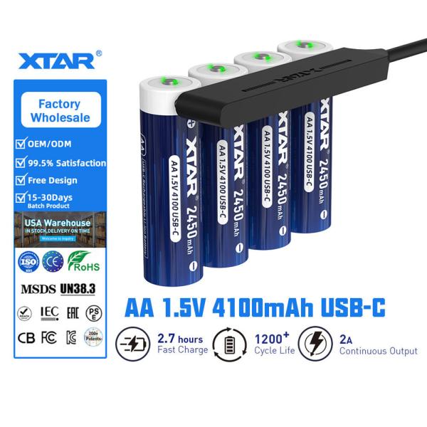 Quality 2450mAh AA Batteries Fast Charging 1.5 Volt Rechargeable Aa Home Use Aa 1 5v Battery for sale