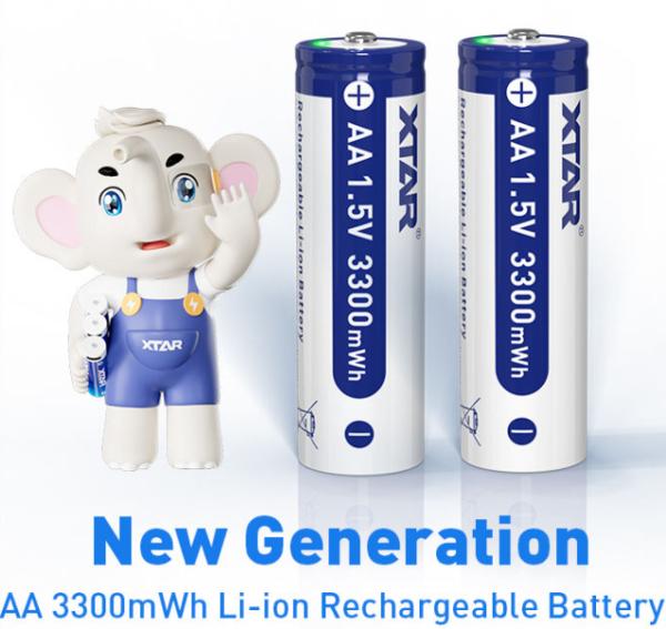 Quality 1000+ Charge Cycles Li Ion Aa Battery Low Temperature Resistant Lithium Aa 1.5 V Batteries for sale