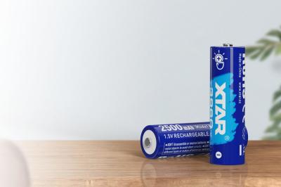 China 2500mAh 1.5V AA Batteries Lithium Ion Battery 3A Rechargeable  Touch Display for sale