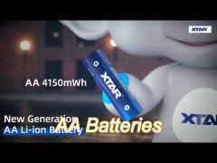 4150mwh aa batteries aa li ion battery 19.5g 2a electronic equipment  1.5 v double a batteries