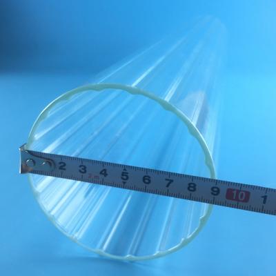 China Decorative Flower Shape Glass Borosilicate Tubing With Ribs Inside For Lamping for sale