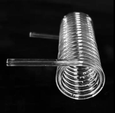 Cina Tubo di vetro di quarzo trasparente/tubo di quarzo a spirale (applicato nell'industria chimica) in vendita