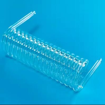 China High Temperature Mechanical Accessories Quartz Spiral Tube Quartz Glass Test Tube For Lab for sale