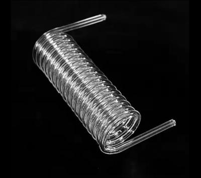 China Custom Thermal Processing Quartz Spiral Tube Quartz Glass Tube Curved For Laboratory for sale