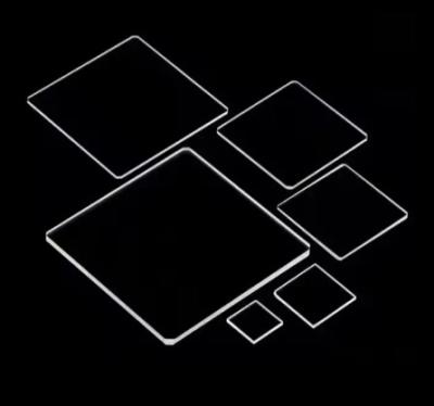 China Square High Uv Transmission Clear Fused Quartz Plate Customize Polishing Transparent Quartz Substrate for sale
