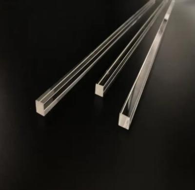 China Rectangular Quartz Glass Tube For High Temperature Processing At 1100 Degrees Polished Or Frosted Finish for sale