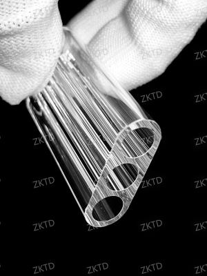 China Laser Spare Parts High Purity Quartz Triple Bore Customized Need Drawing for sale