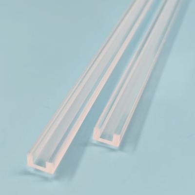 China Grooved Precision Glass Fused Silica Plate 150x5x3mm Groove Width 2.5mm Optical Testing for sale