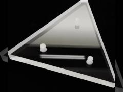 Optical Quartz Glass Triangular Shape With Hole Fused Quartz Plate Transparent