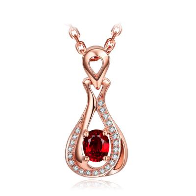 China Natural Diamond Gemstone Jewelry Big Ruby Pendant Necklace Cluster Diamond for sale