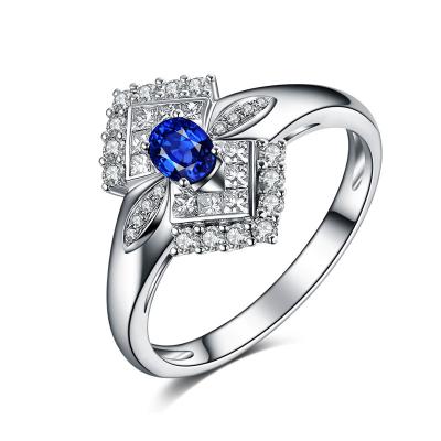 China Fancy White Gold Gemstone Wedding / Engagement Rings For Girl for sale