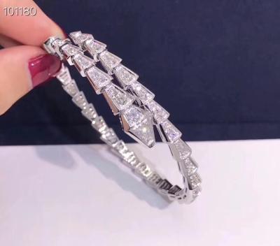 China Bracelet Designer Pave Diamond Jewelry , Luxury 18K Solid White Gold Jewellery for sale