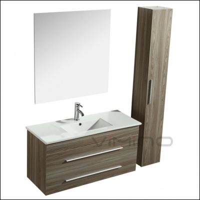 China Contempoary Bathroom Vanity PVC Melamine Bathroom Cabinet Furniture 7023-100A for sale